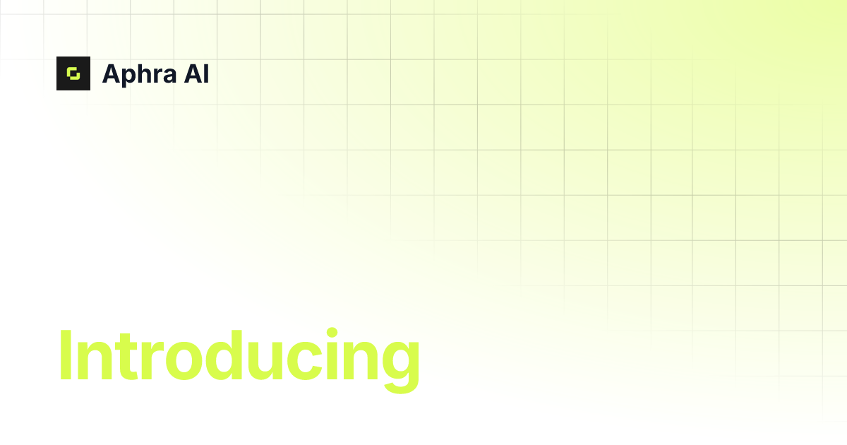 Introducing | Aphra AI